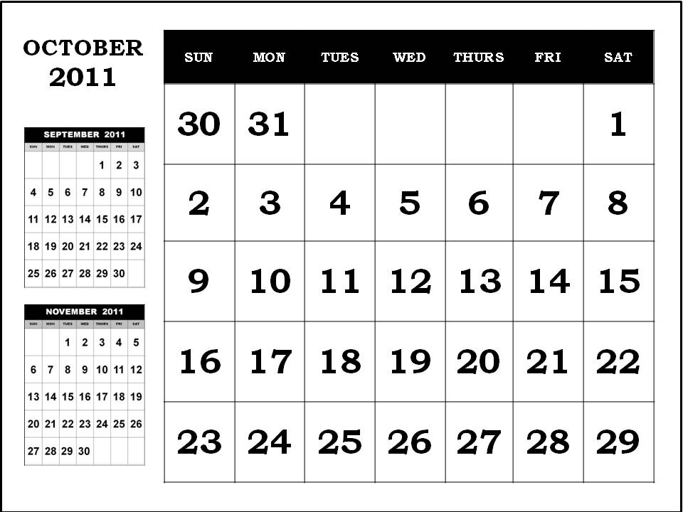 Emo Wb: blank calendar october 2011