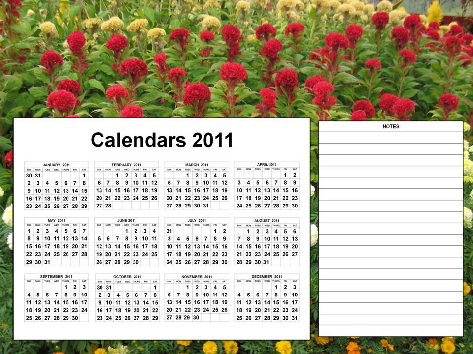 Bengawan Solo: calendar 2011 printable one page