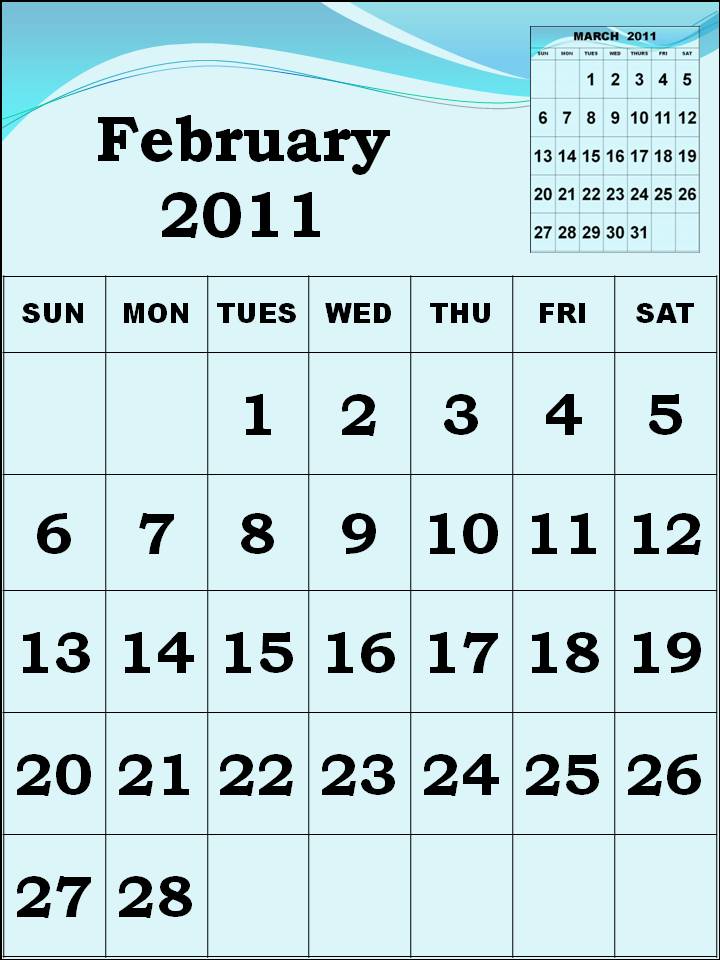 sahpgocitheaf: 2011 calendar february