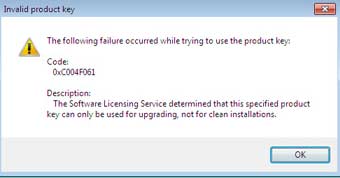 Windows 7 activation error 0xC004F061 | OMEGA TRACE