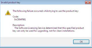 Windows 7 activation error 0xC004F061 | OMEGA TRACE