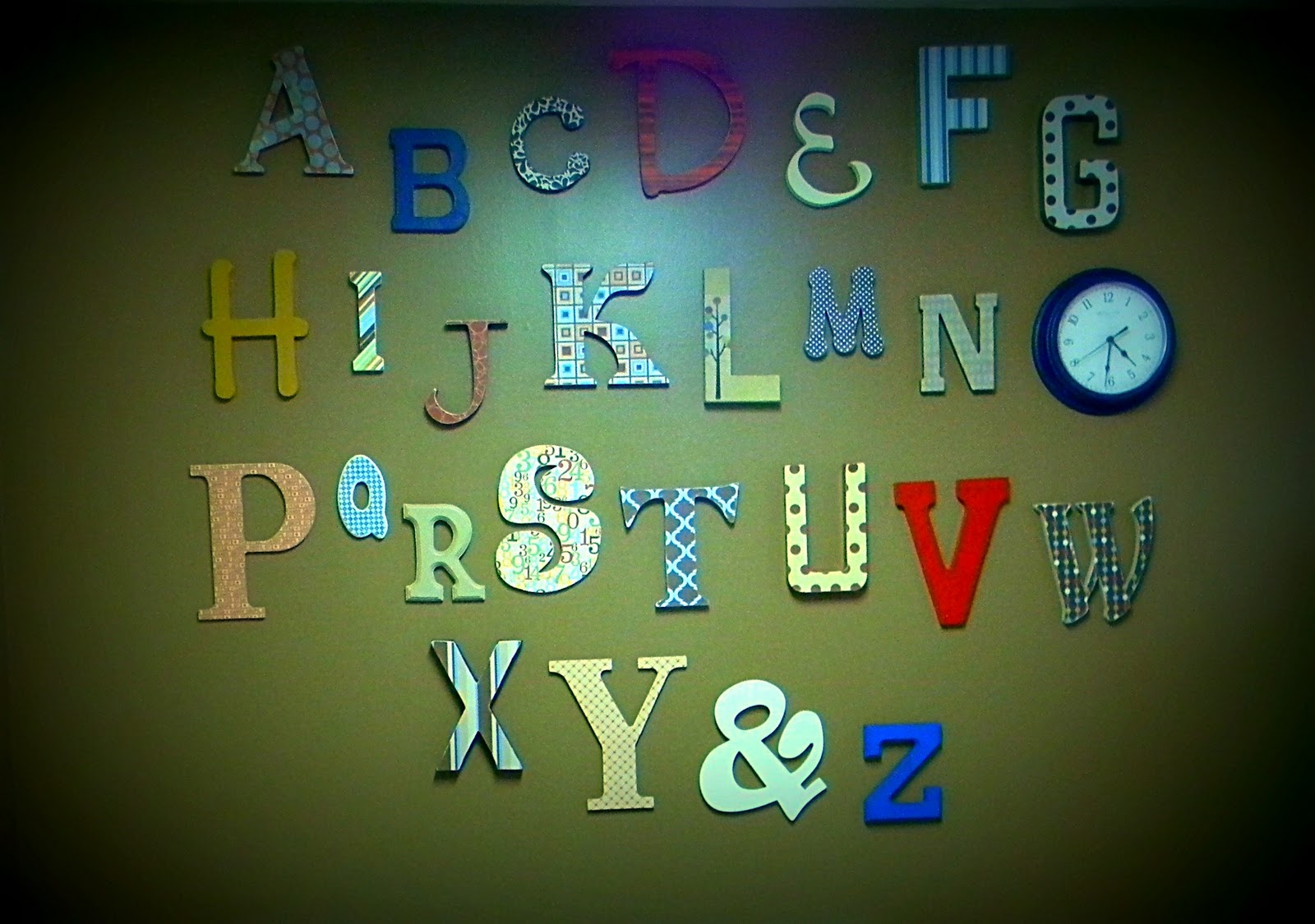 A mommy's life...with a touch of YELLOW: Little "M"s ABC Wall