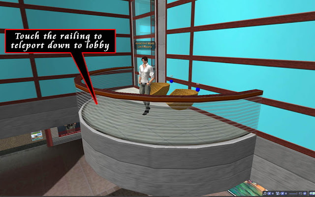 Hotel V5: USE TELEPORT SYSTEM AT LANDING POINT [Lobby]