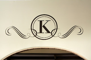 Everything Vinyl: "K" Circle Monogram with Embellishment