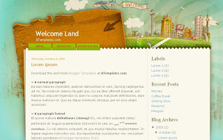 Welcome Land Free Blogger Template ~ Better Free Blogger Templates