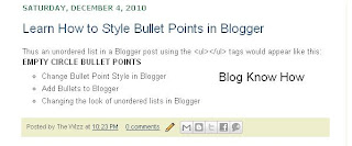 How to Change Bullet Point Style in Blogger (Blogspot) Lists | Blog ...