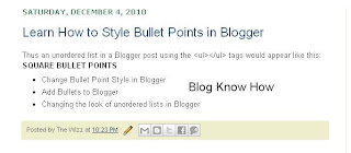 How to Change Bullet Point Style in Blogger (Blogspot) Lists | Blog ...