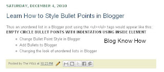 How to Change Bullet Point Style in Blogger (Blogspot) Lists | Blog ...