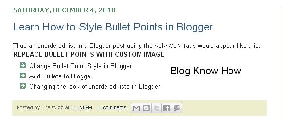 How to Change Bullet Point Style in Blogger (Blogspot) Lists | Blog ...