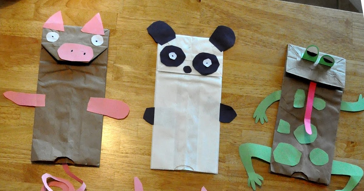 That Crazy Homeschooler: paper bag puppets