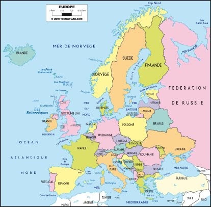 Action francophone!: LA CARTE DE L'EUROPE