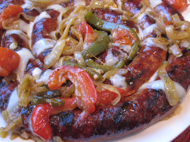 Stirring the Pot: Grilled Sausage Ring with Parsley and Provolone Over ...