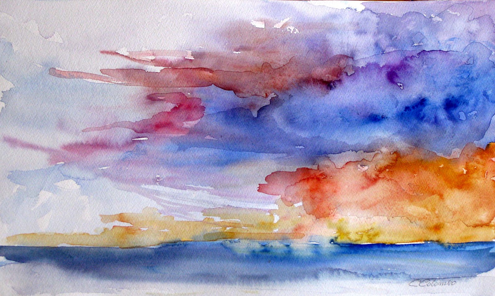 arteCarlaColombo: Acquerelli : Tra cielo e...."mare"