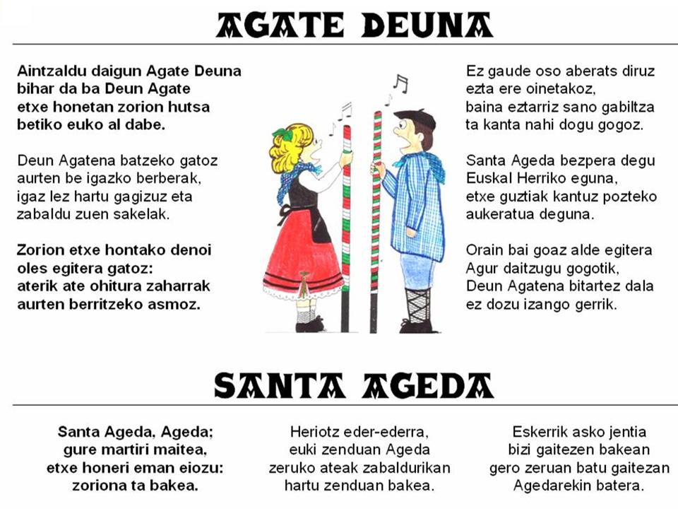 ARTXANDAPE - albisteak / noticias: SANTA AGEDA