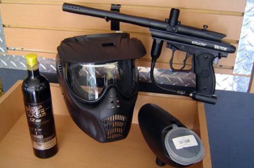 Poker & Gotcha: Paquete para Gotcha 1 pistola, tanque Co2, cargador ...