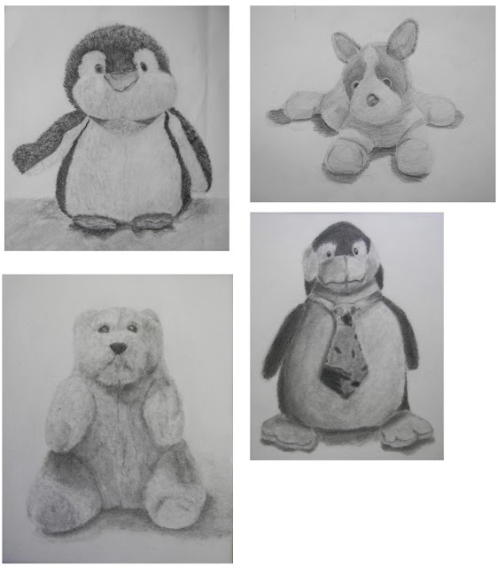 The Rolling Artroom: Stuffed Animal Drawings