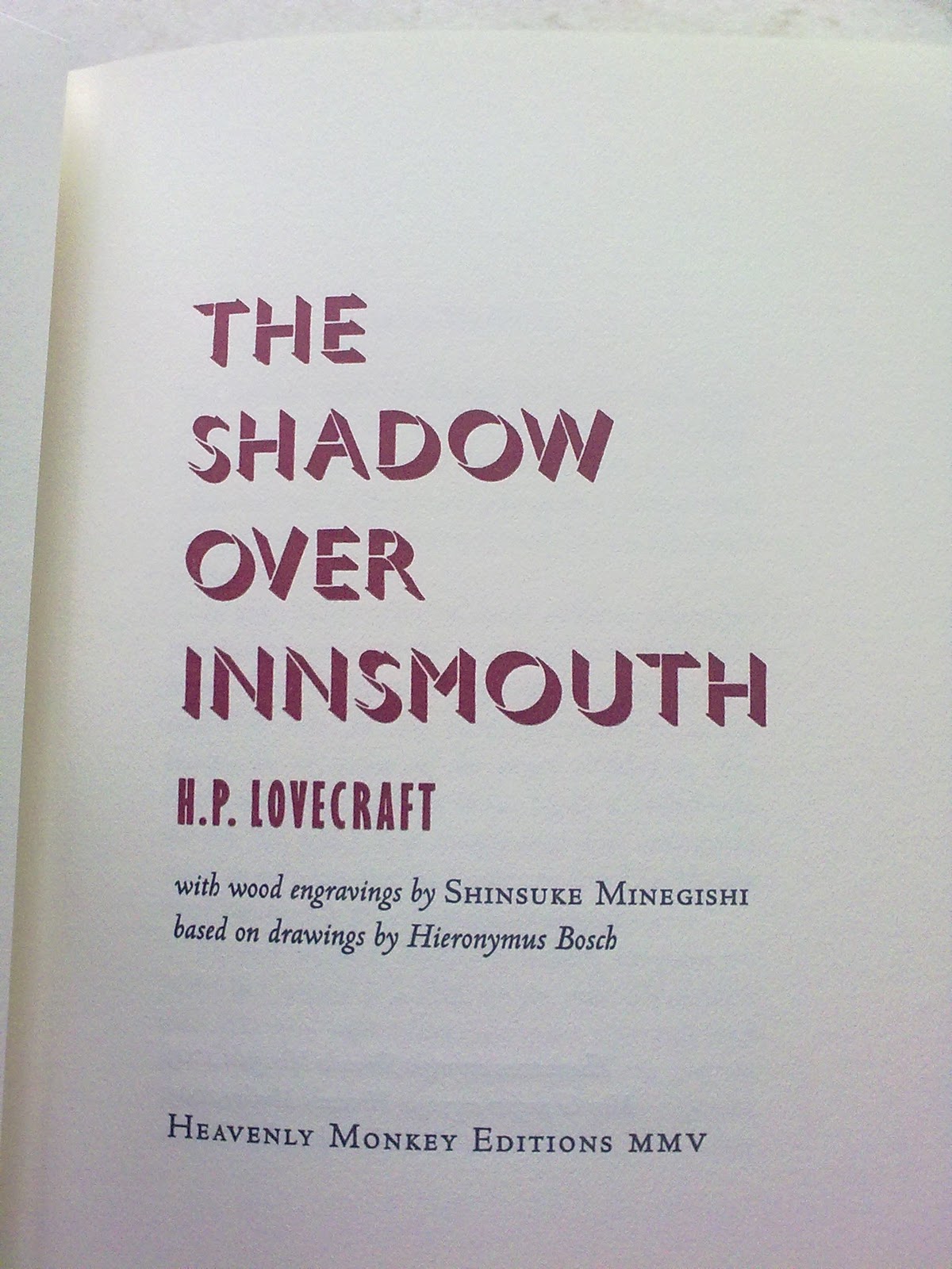 Hemispheres: THE SHADOW OVER INNSMOUTH By HP Lovecraft