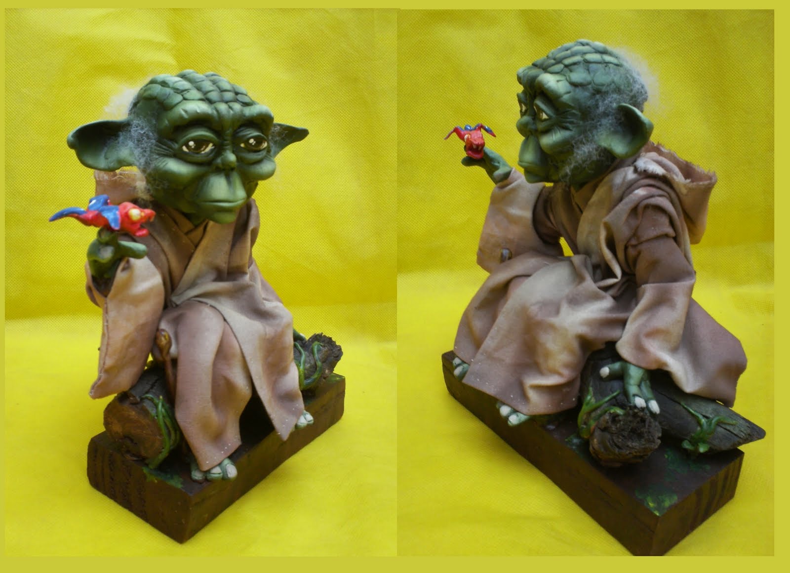 Arte y artesanías en ceramica: Dos muñecos verdes