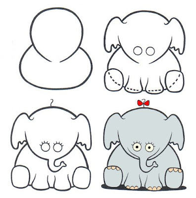 217. Rajzoljunk elefántot