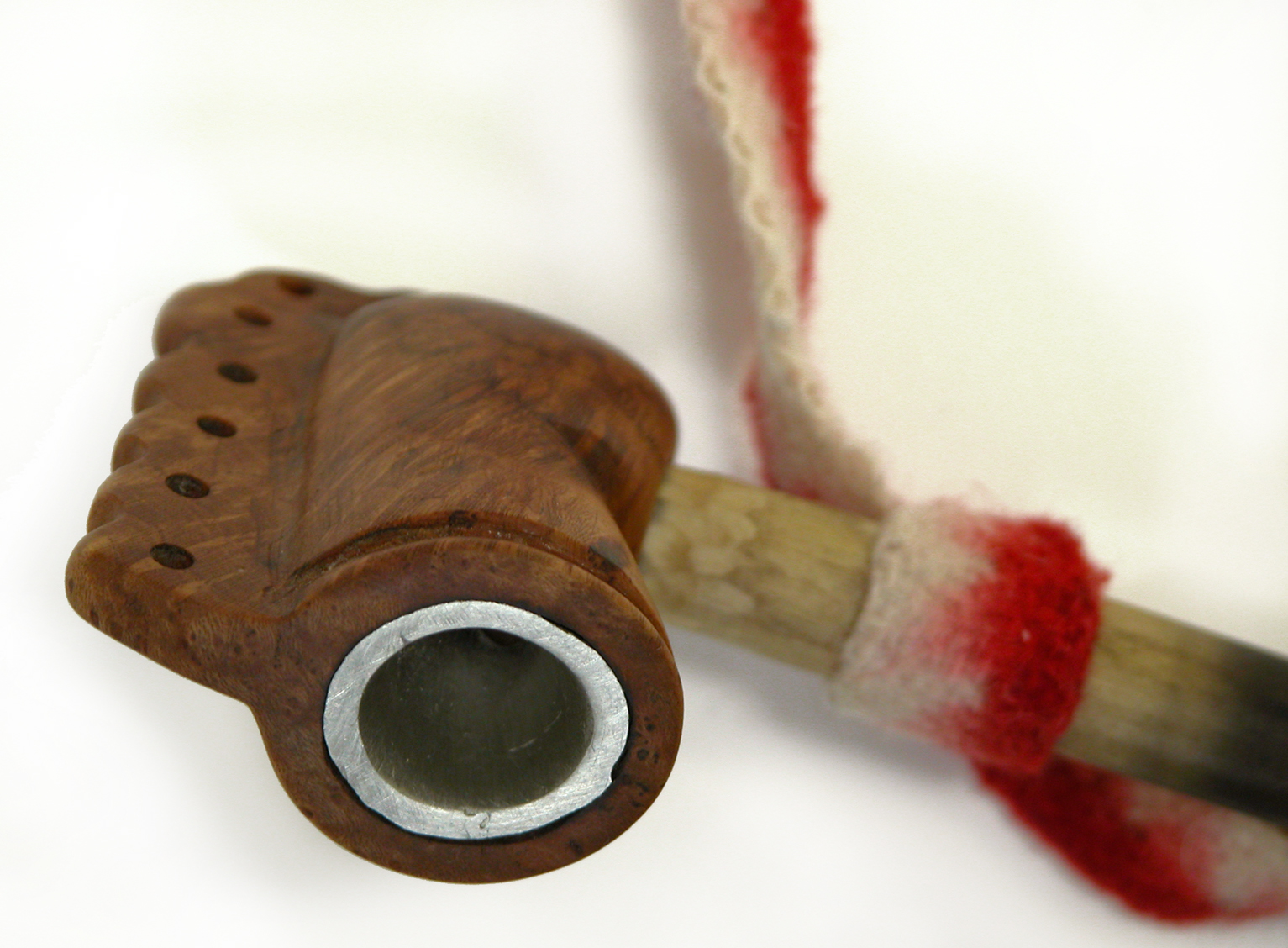 Contemporary Makers: Pewter Lined Cherry Burl Pipe by Christian Hayes