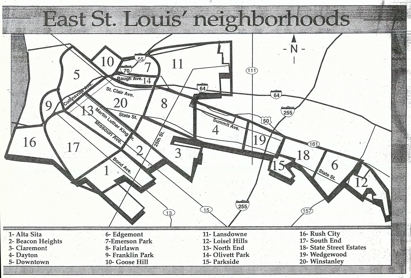 East St. Louis' Neighborhoods
