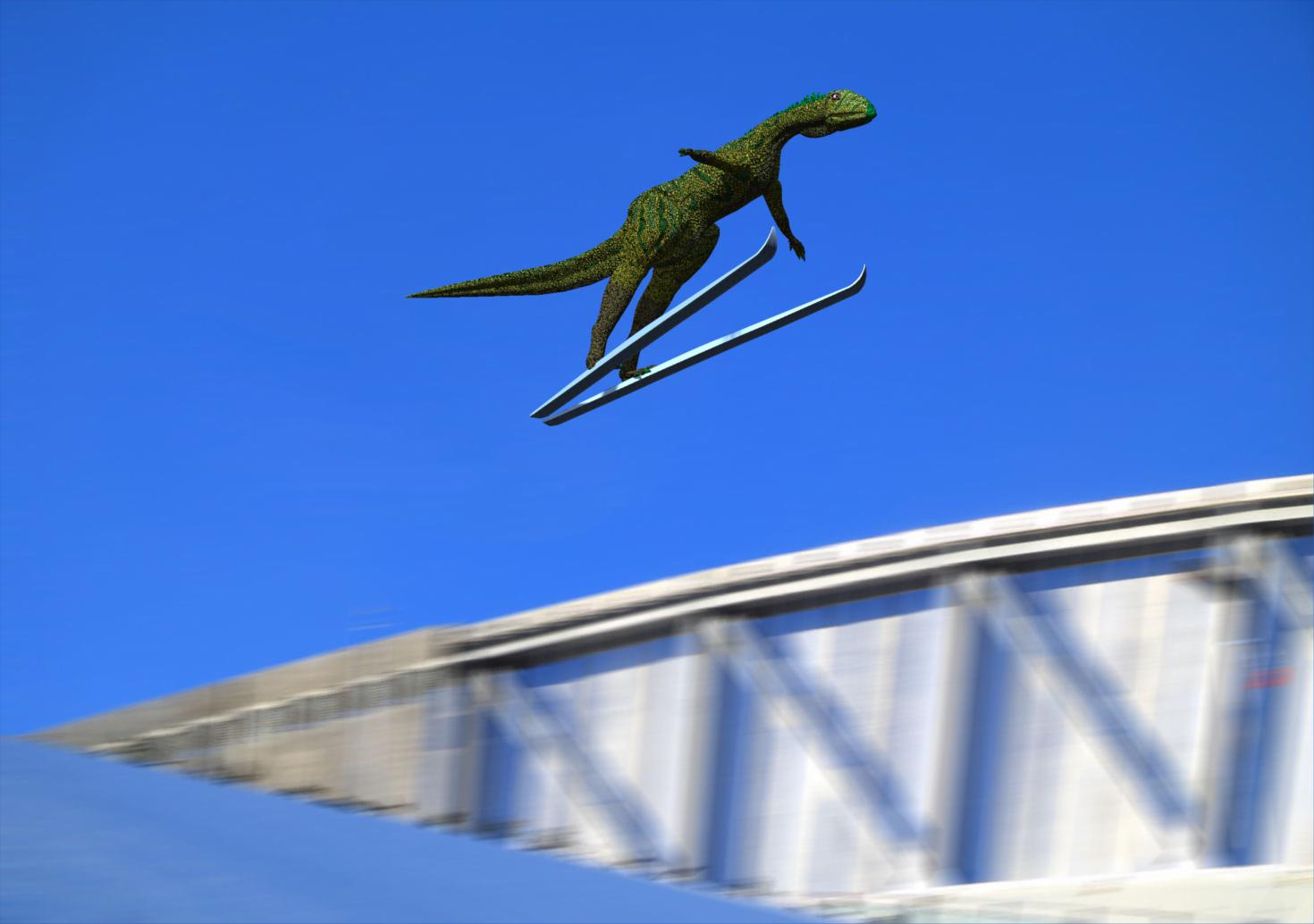 The Tyrannosaur Chronicles: leaping lizards... the ski jump!