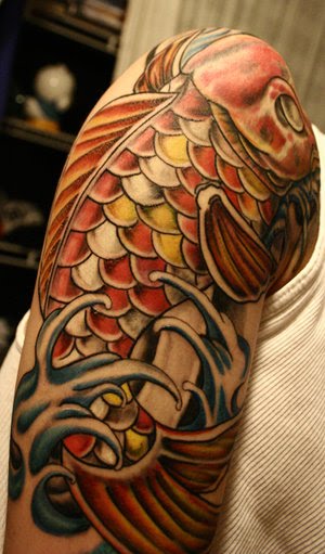 tatatatta: Amazing Art of Shoulder Japanese Tattoo Ideas With Koi Fish ...