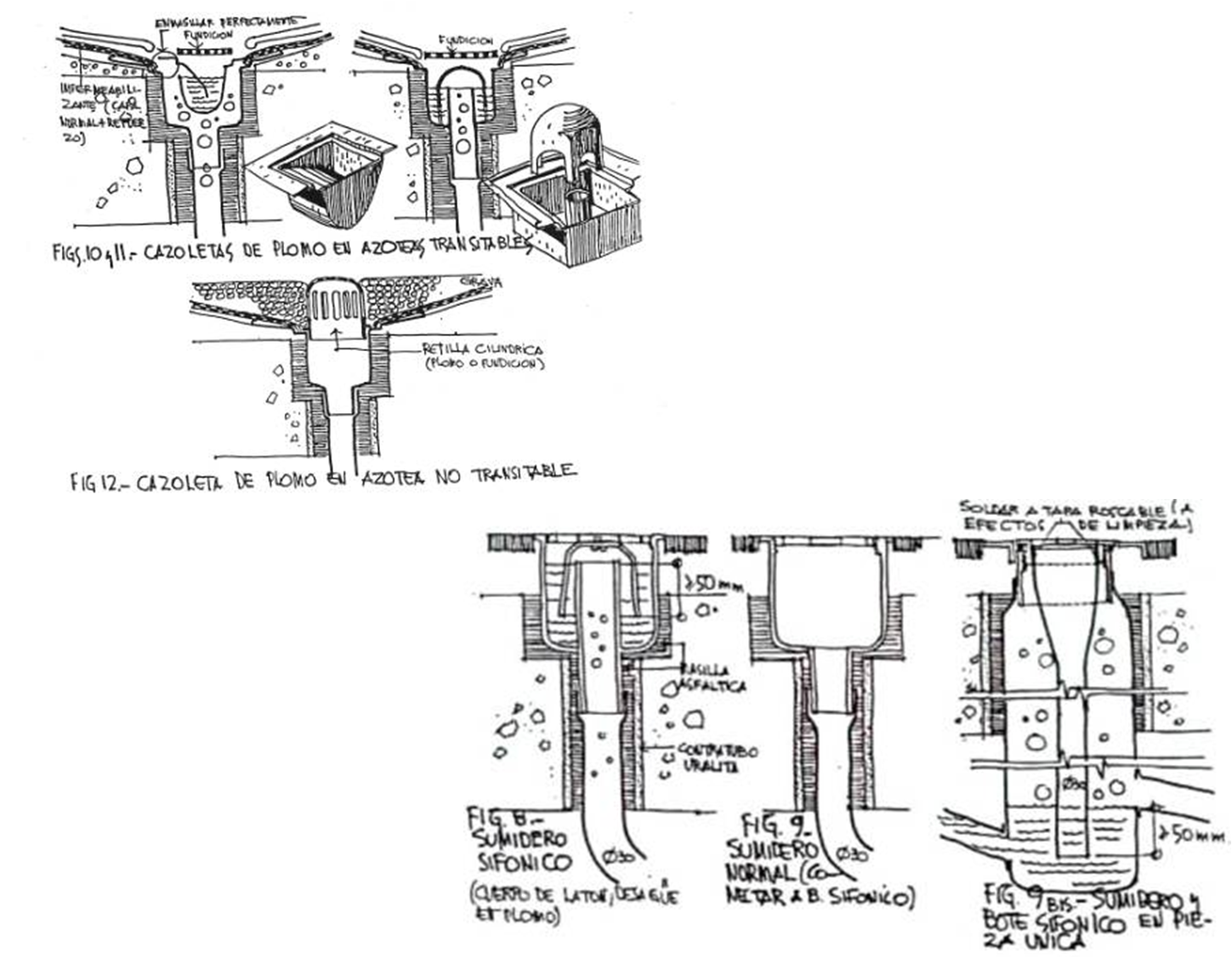 construcción:acabados: BAJANTES, GUARNICIONES Y BANQUETAS, JARDINES ...