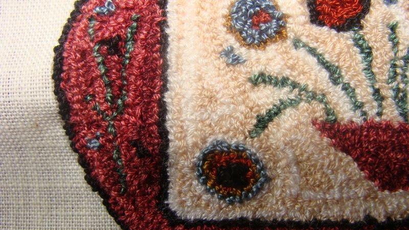 PUNCH NEEDLE in mininature PENNY RUG: new punch needle rugs in etsy store