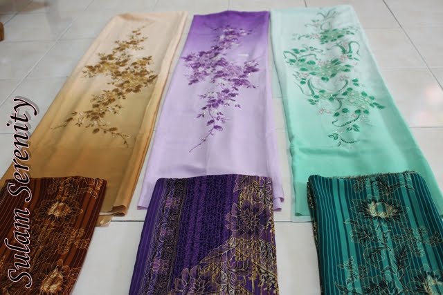 Sulam Serenity: Kain Pasang Kurung Moden Plain Manik