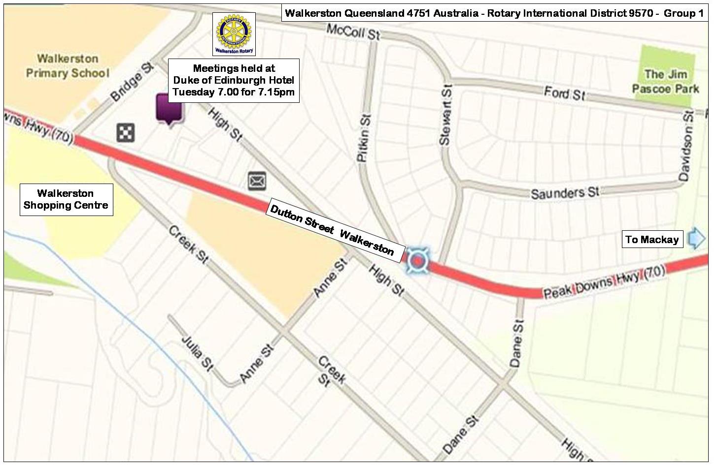 Walkerston Rotary: Directions Map