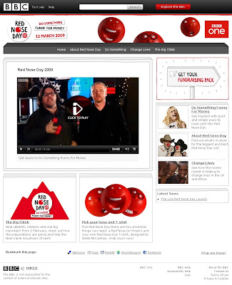 BBC Vision site launches: Red Nose Day 2009