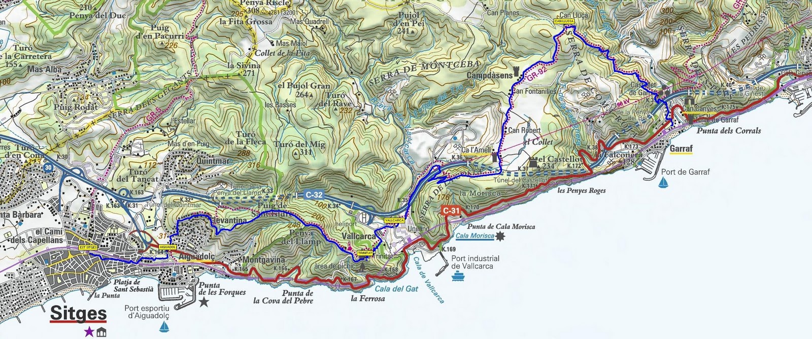De punta a punta: GR 92 (22): Garraf - Sitges