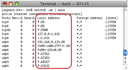Seguridad Apple: Revisar las conexiones de red en Mac OS X con Netstat