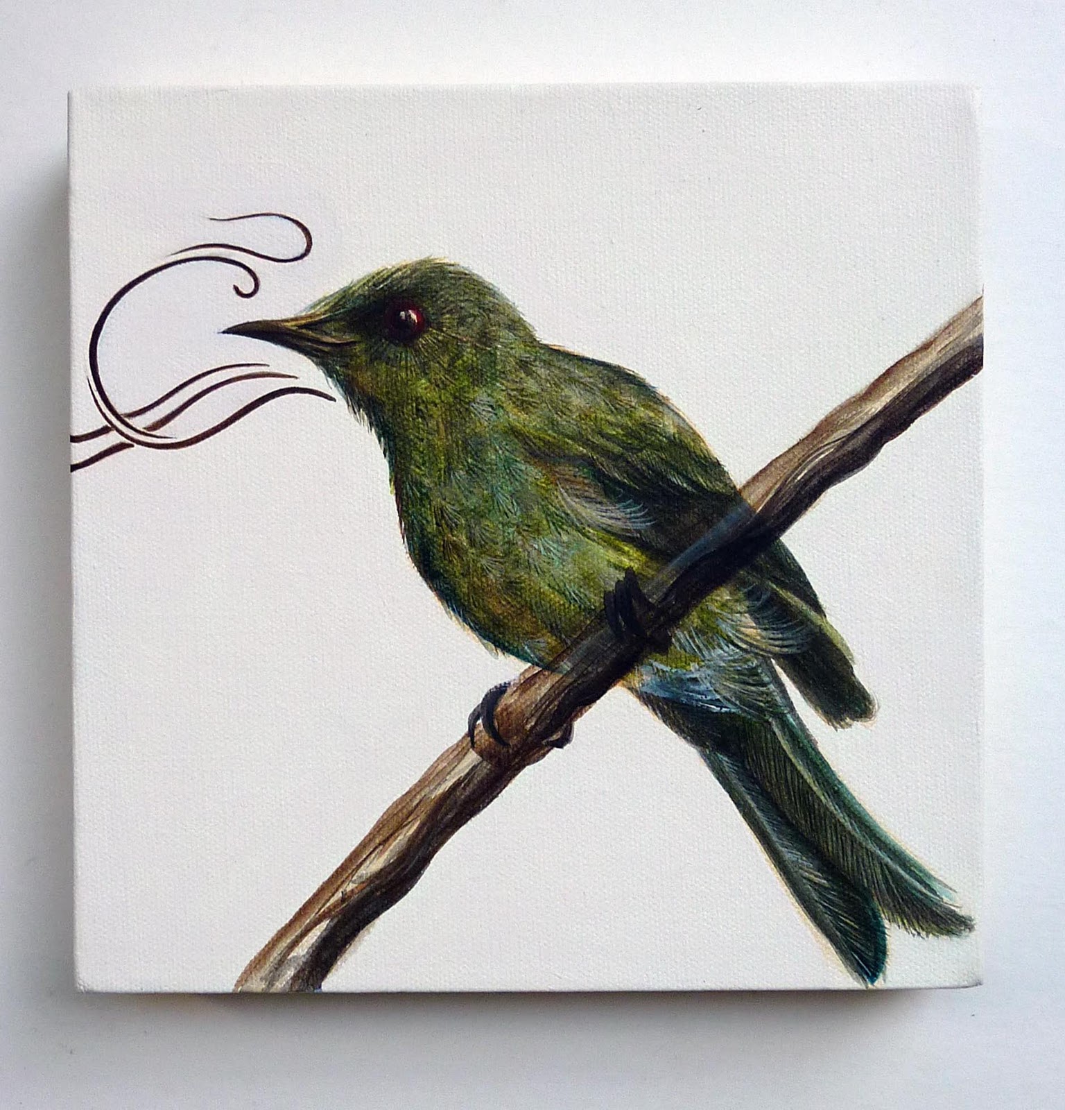 ella thomas: the latest korimako painting