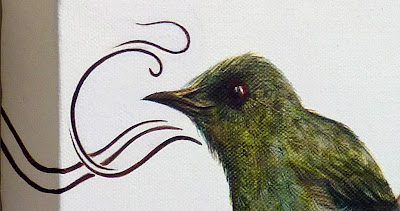 ella thomas: the latest korimako painting