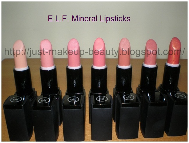 E.L.F. Mineral Lipsticks Swatches | Just Makeup & Beauty