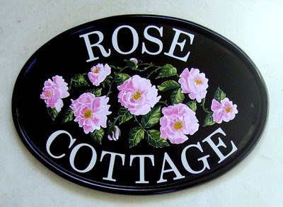 Pictorial House Signs from Yoursigns Ltd: Rose Cottage house sign ...