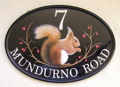 Pictorial House Signs from Yoursigns Ltd: Red Squirrel House name plaques