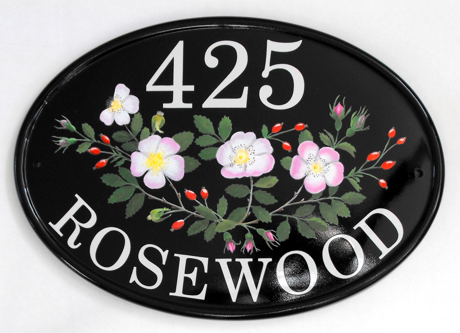 Pictorial House Signs from Yoursigns Ltd: House plaque with wild roses ...