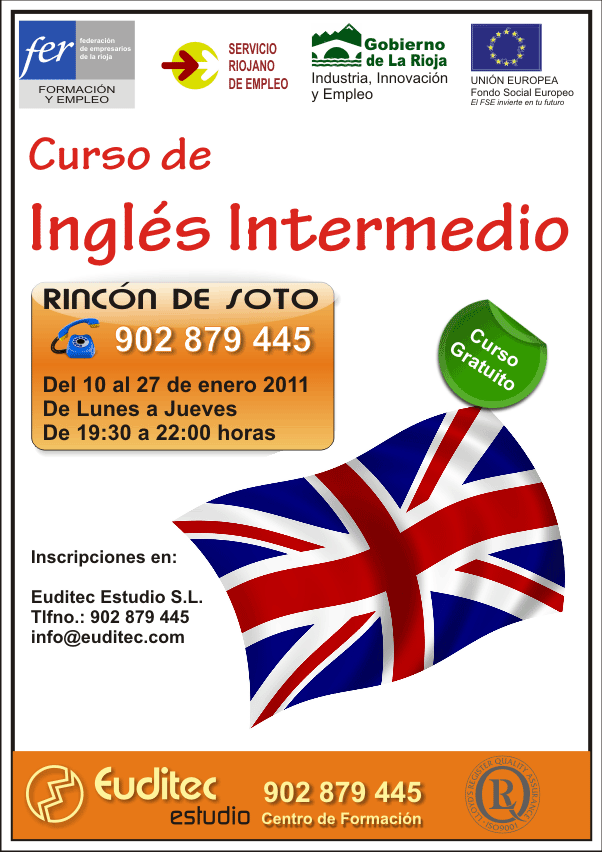 Centro de Formación Euditec Estudio: Curso de Inglés Intermedio