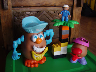 We Love Astrid: Creative with legos & Mr. Potato Head