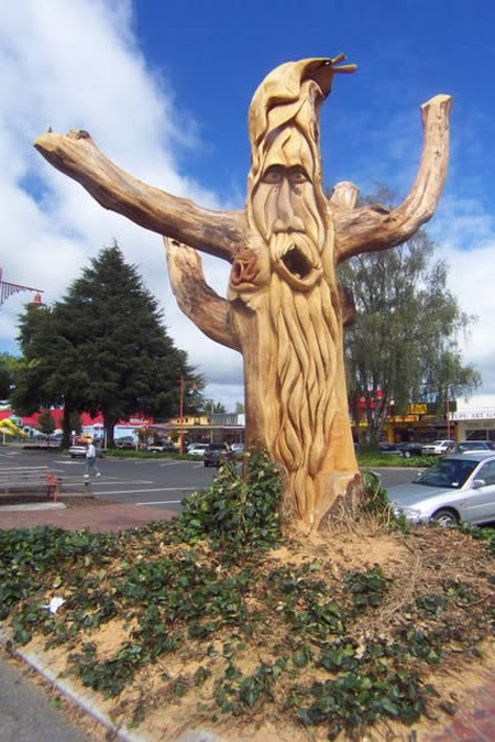 cooloddee: Everseen man made Sculptures on Trees
