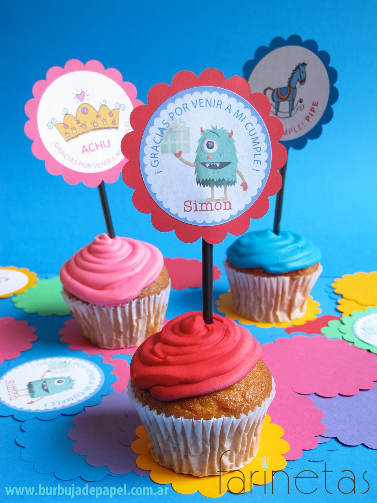 Toppers para cupcakes - Imagui