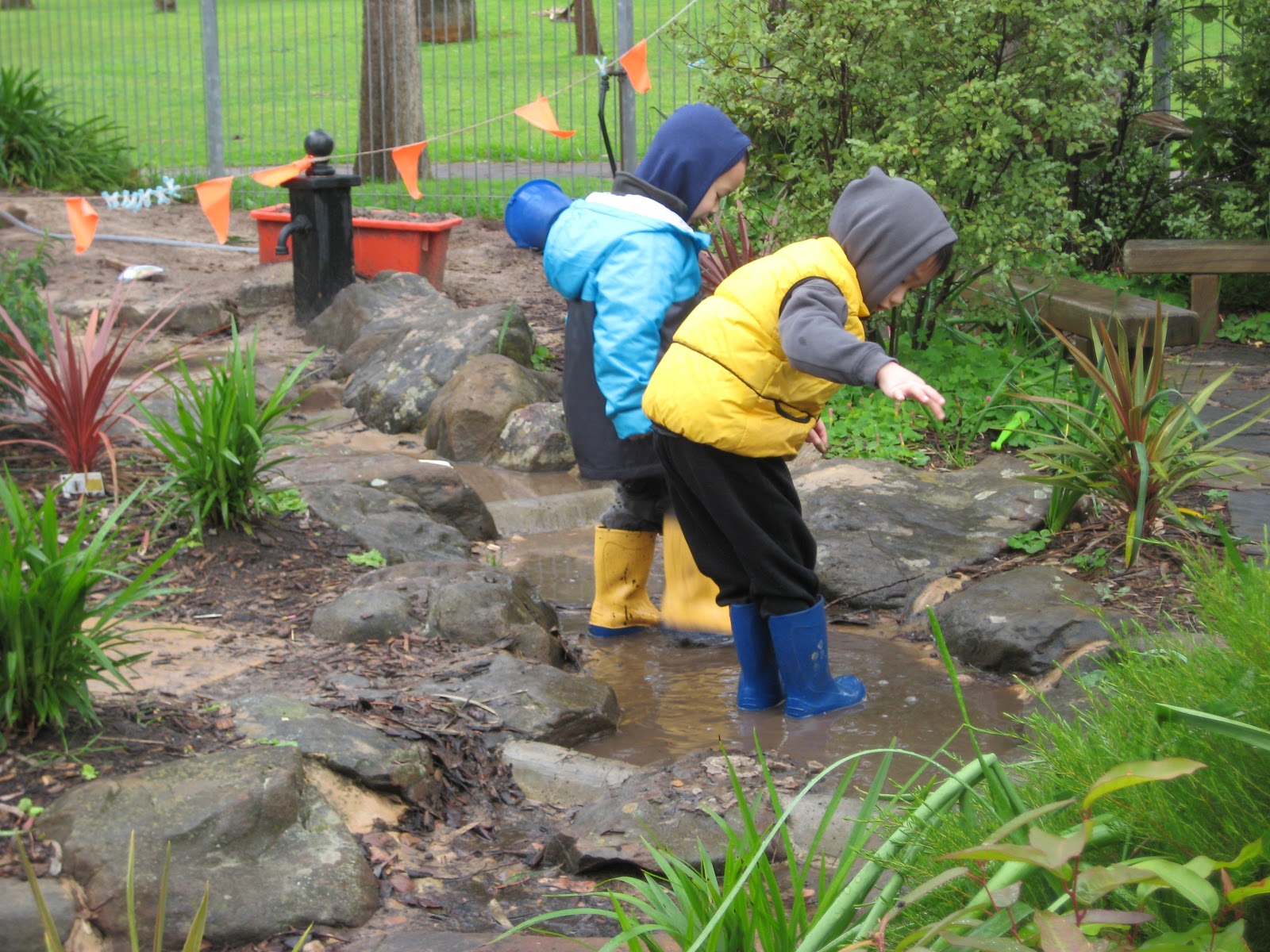 let the children play: water play in the preschool playscape