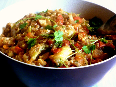 3 hungry tummies: Baingan Bartha, Smoky Spiced Eggplant