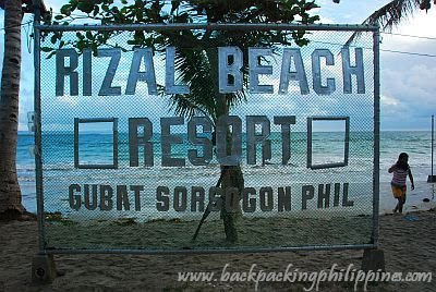 Backpacking Philippines: Bicol: Rizal Beach Resort, Gubat, Sorsogon