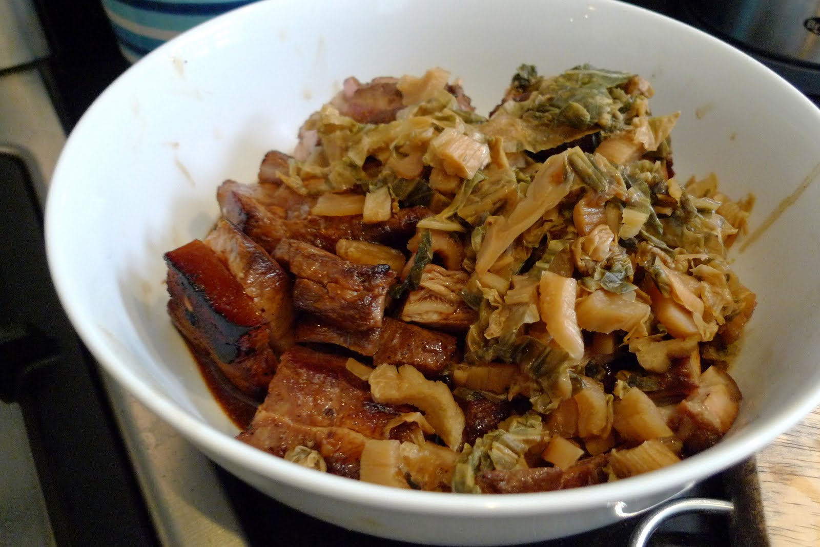 chicklet can cook: Mei chai ko rou (pork belly with preserved salted ...