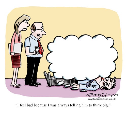 Royston Cartoons: Office cartoon: Going large