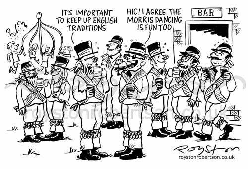 Royston Cartoons: Morris dancing cartoon: For Broadstairs Folk Week